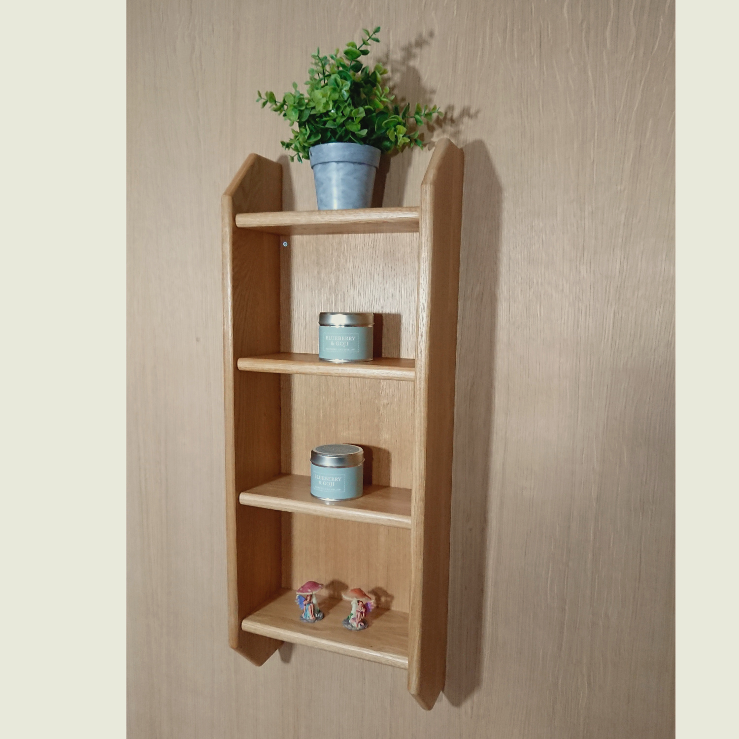 Ex Display - Solid Oak Wall Unit - Cassie's Gifts and Designs